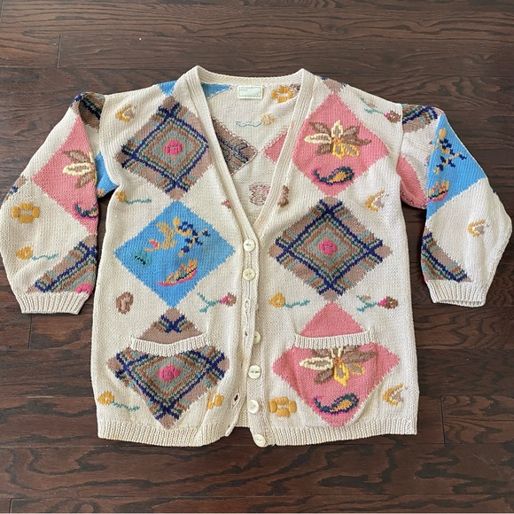 Stewart Ross | Sweaters | Vintage Stewart Ross Handknit Art Teacher ...